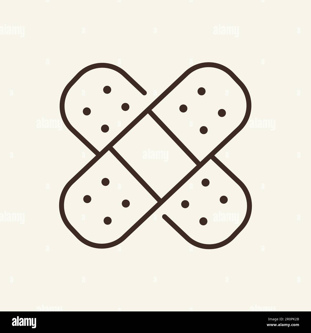 Adhesive plaster icon outline hi-res stock photography and images - Alamy