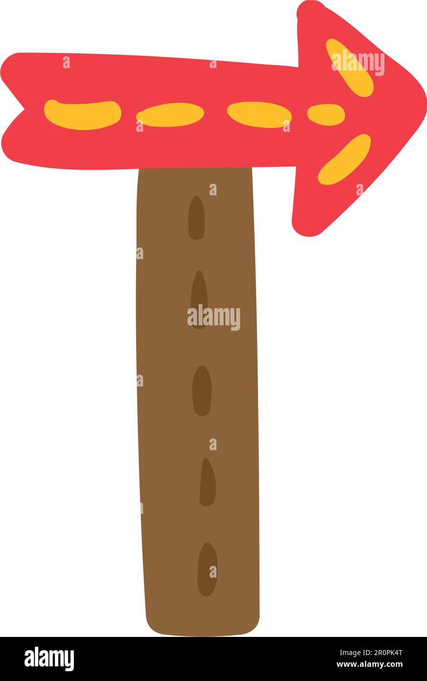 Signpost flat color illustration. Route, path, road pointer. Camping ...