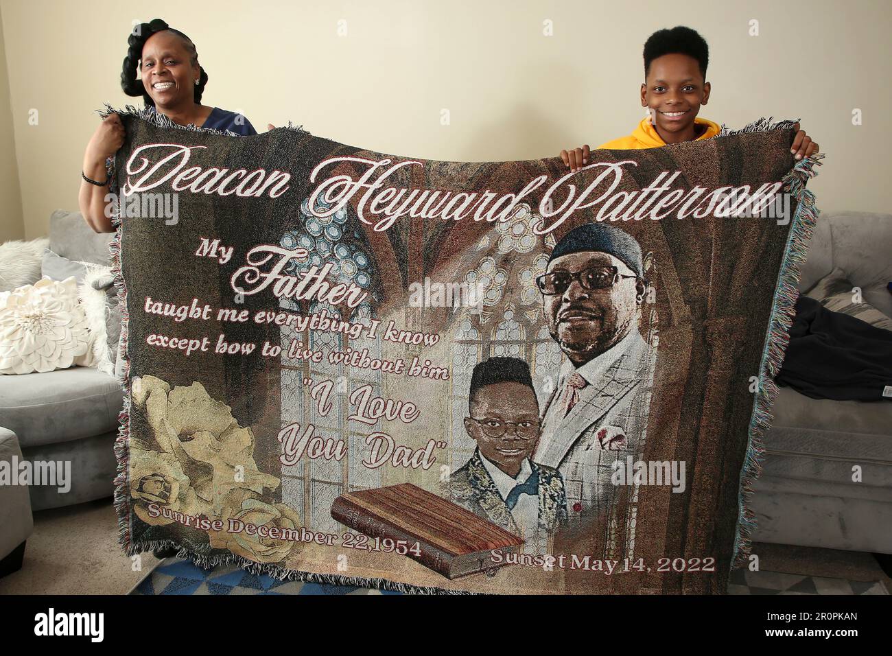 Tirzah Patterson and her son Jaques "Jake" Patterson pose for a picture ...