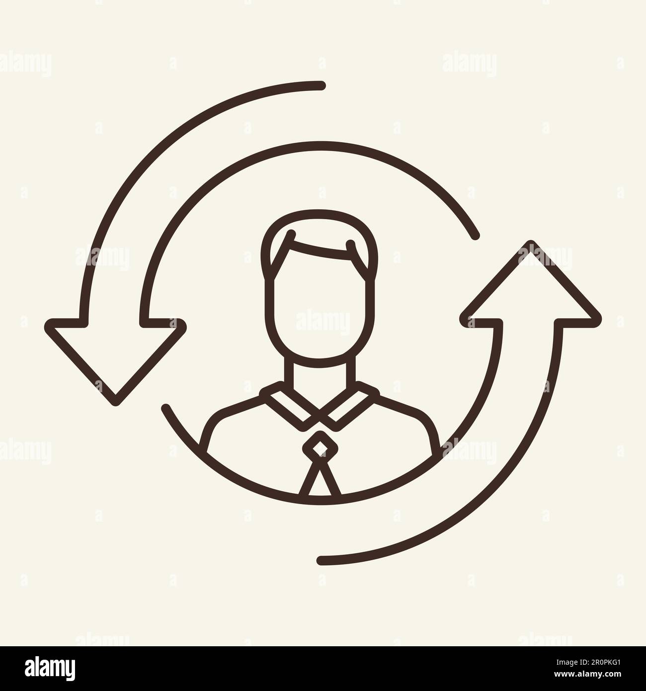 Staff updating vector line icon Stock Vector Image & Art - Alamy