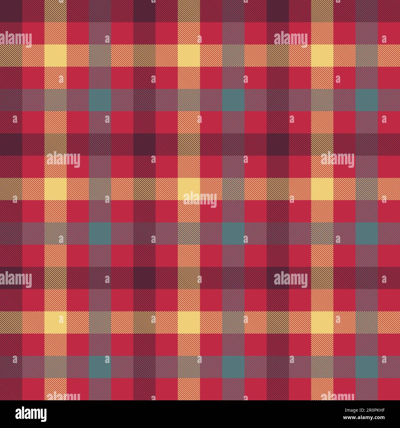 Plaid seamless vector color pattern. Tartan fabric texture. Checkered ...