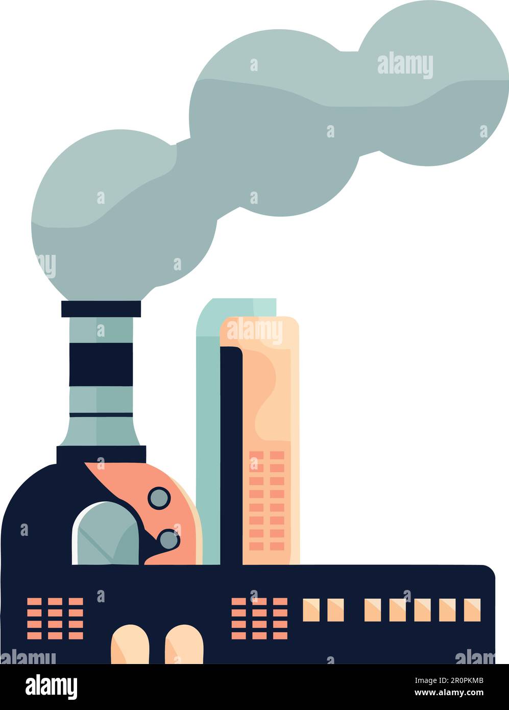 Belching smokestacks Stock Vector Images - Alamy