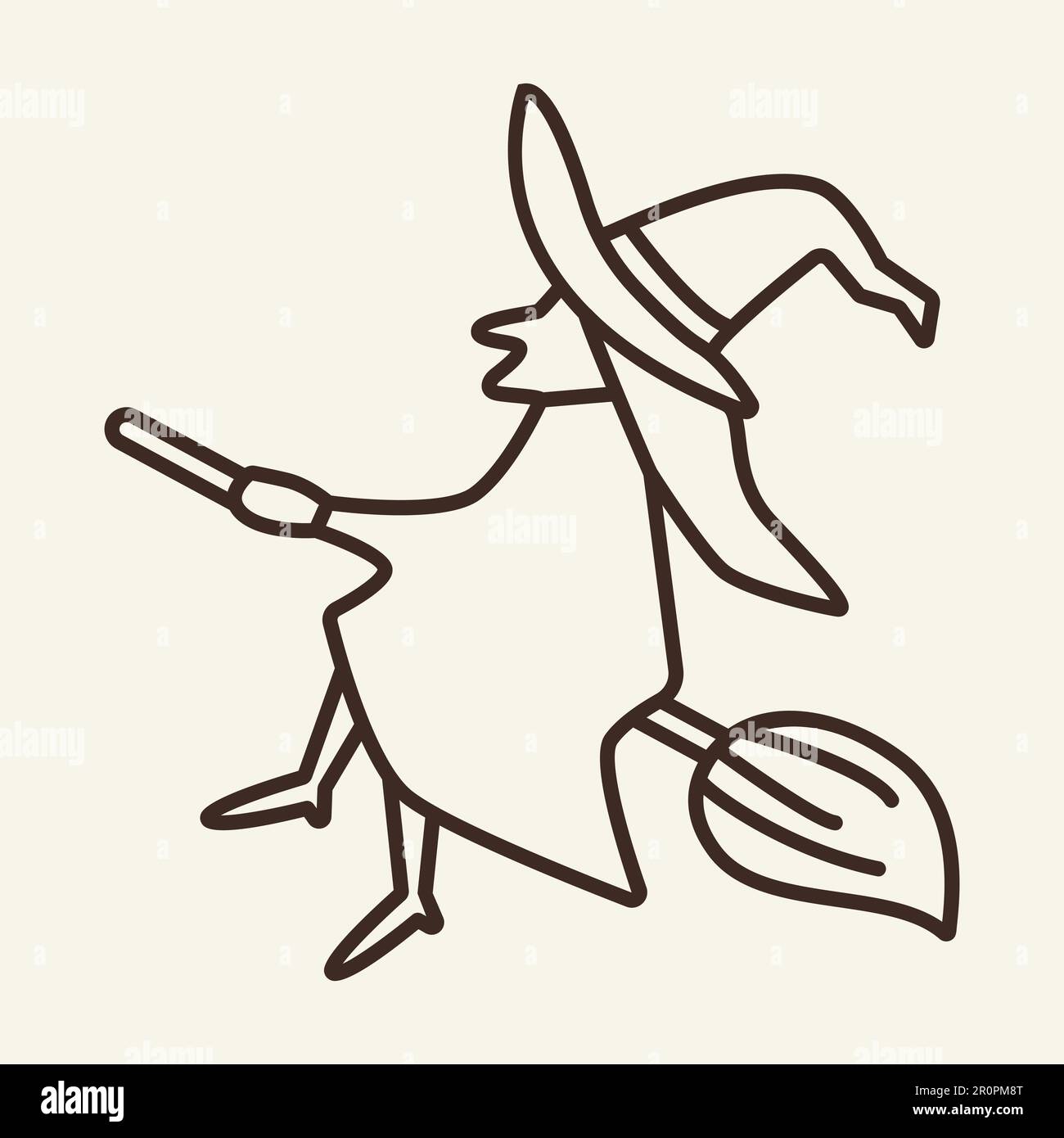 Witch vector line icon Stock Vector Image & Art - Alamy
