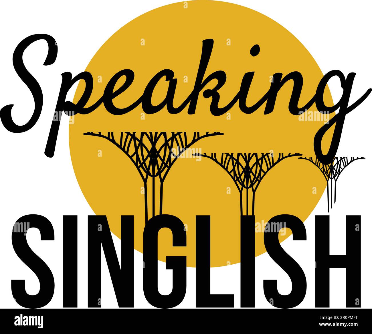 Speaking Singlish Text. Singapore holiday stylish symbol. Vector Stock ...
