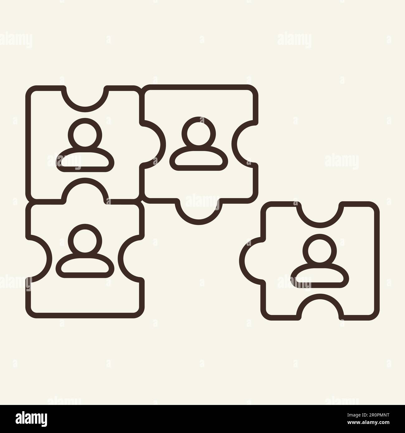 Team solution vector line icon Stock Vector Image & Art - Alamy