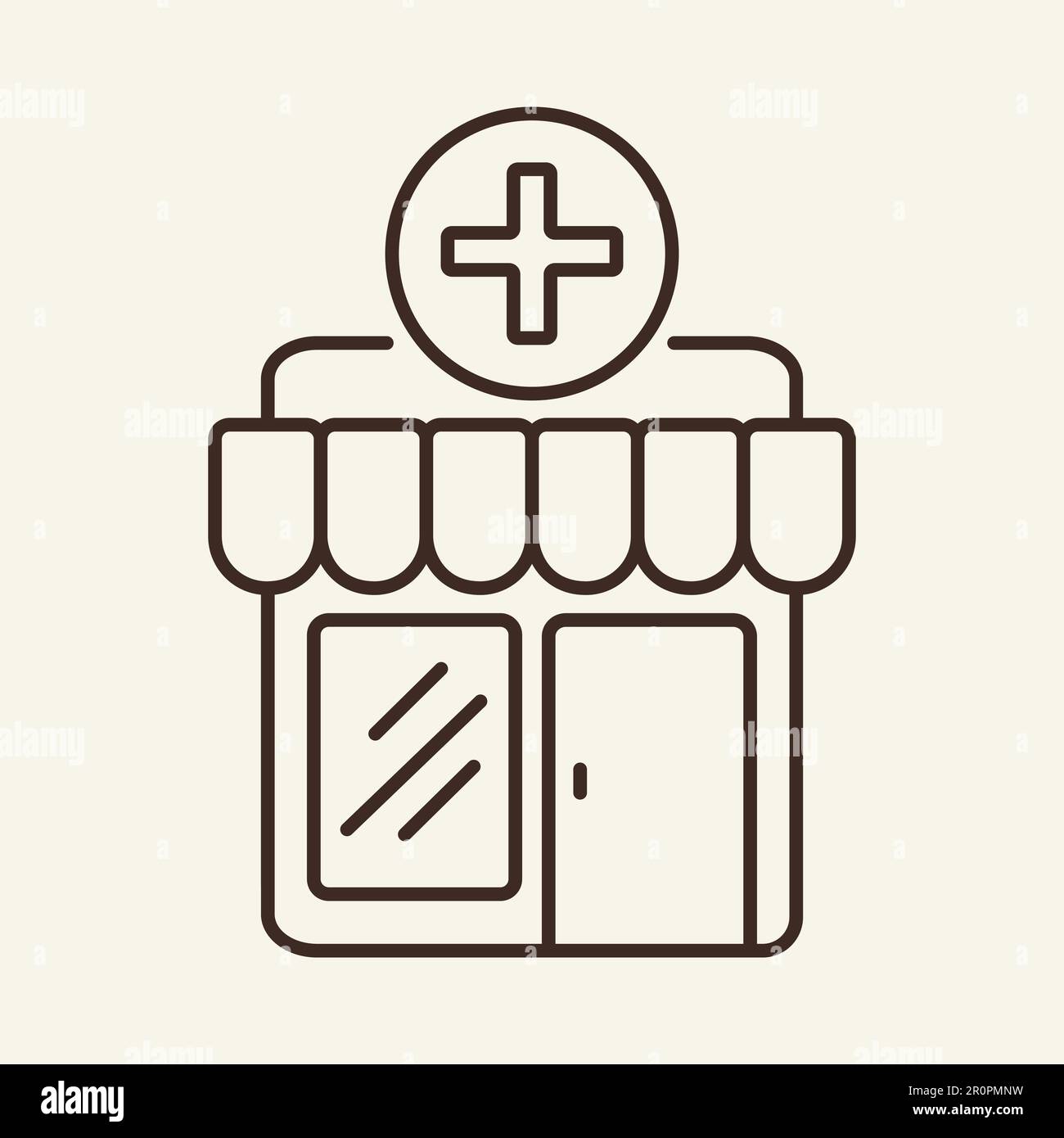 Pharmacy store building line hi-res stock photography and images - Alamy