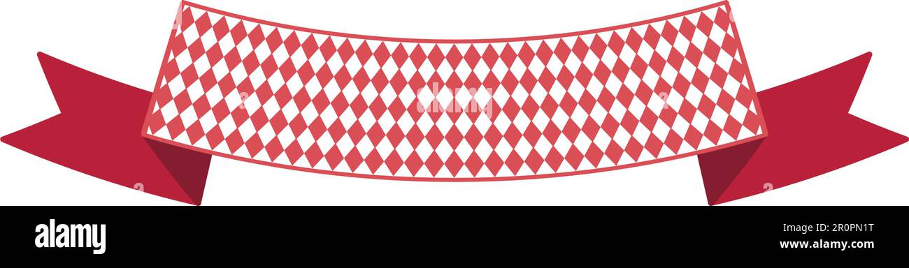 Oktoberfest simple red ribbon for banner and headline. Vector Stock ...