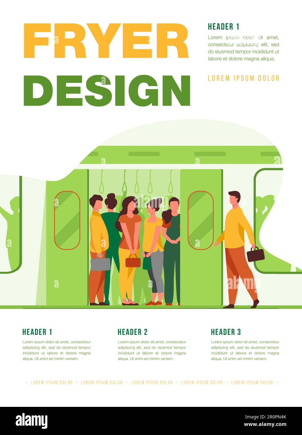 Crowd of commuters traveling by subway train Stock Vector Image & Art ...