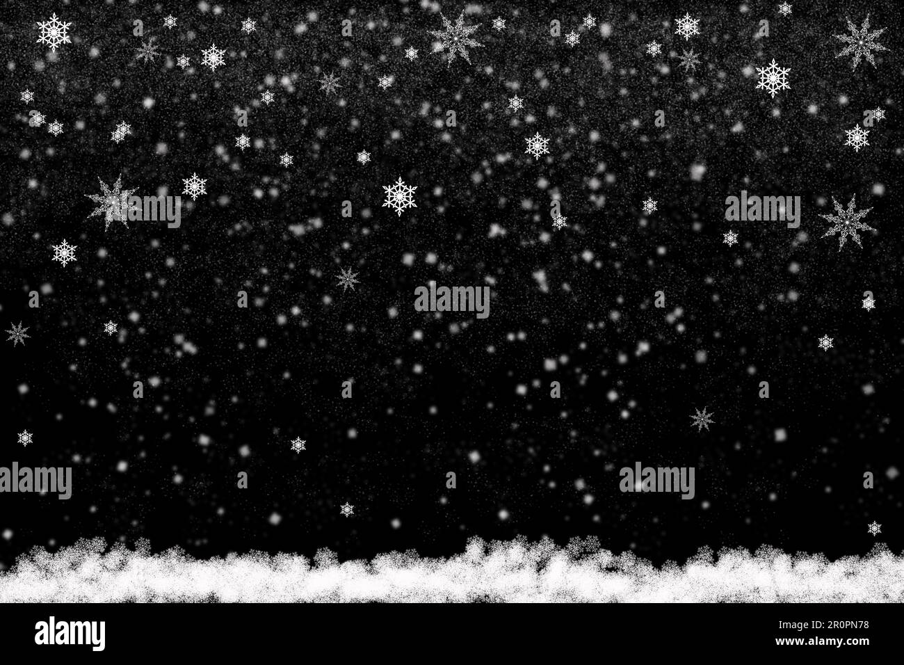 Realistic snow flakes background hi-res stock photography and images ...