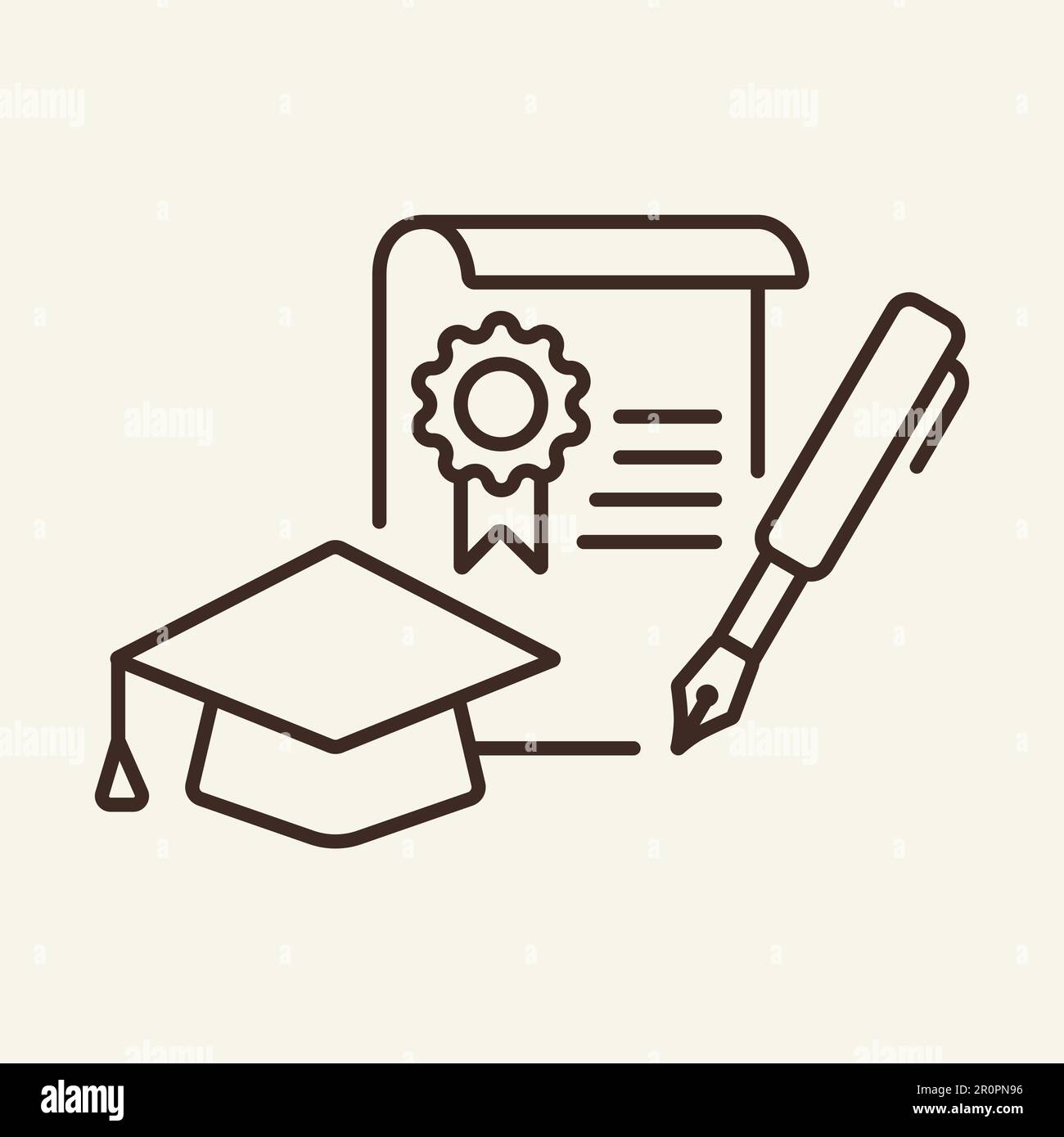 Professor line icon outline Stock Vector Images - Alamy