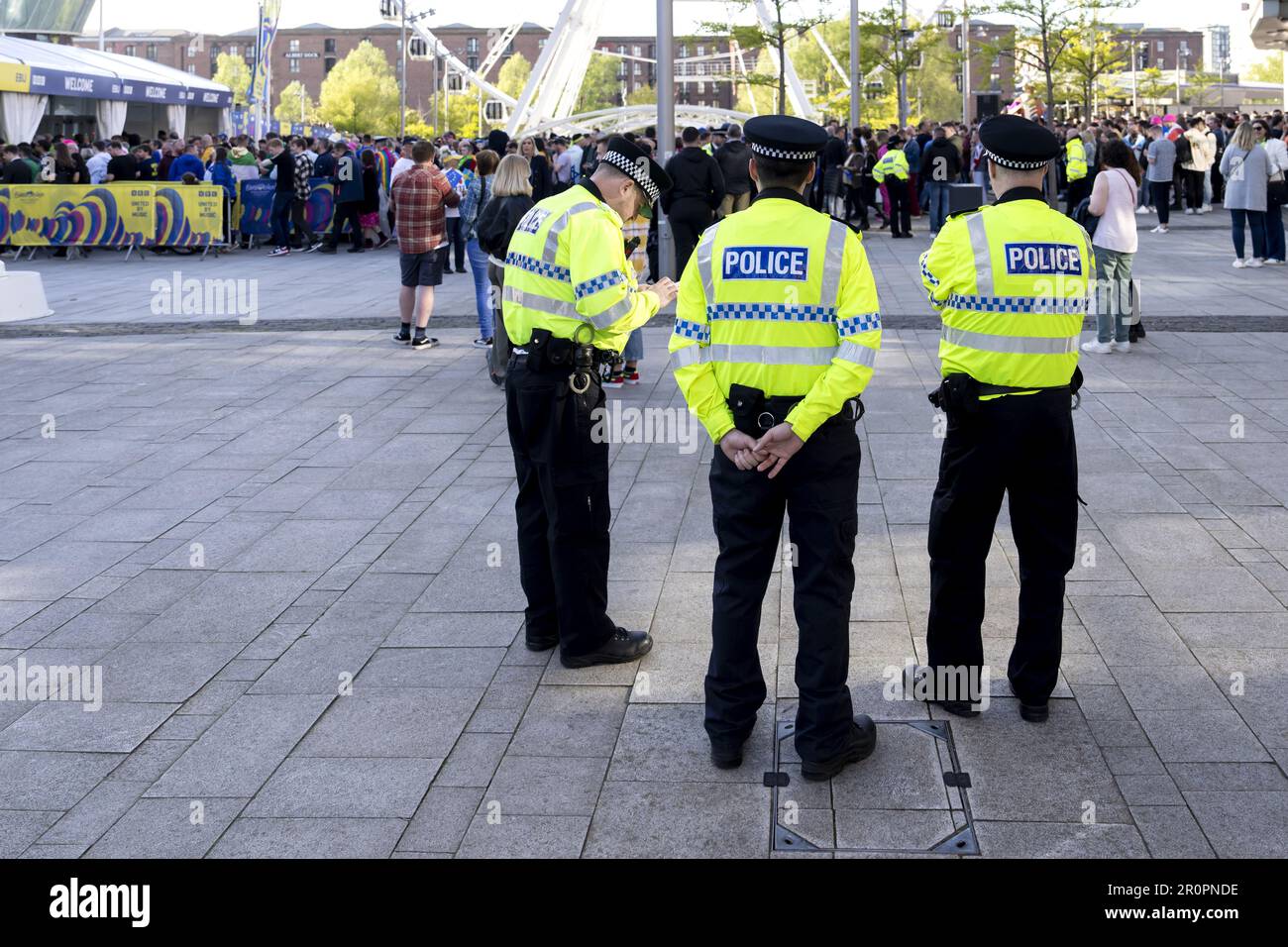 Liverpool, UK. 10th May, 2023. LIVERPOOL - Security at the Liverpool ...