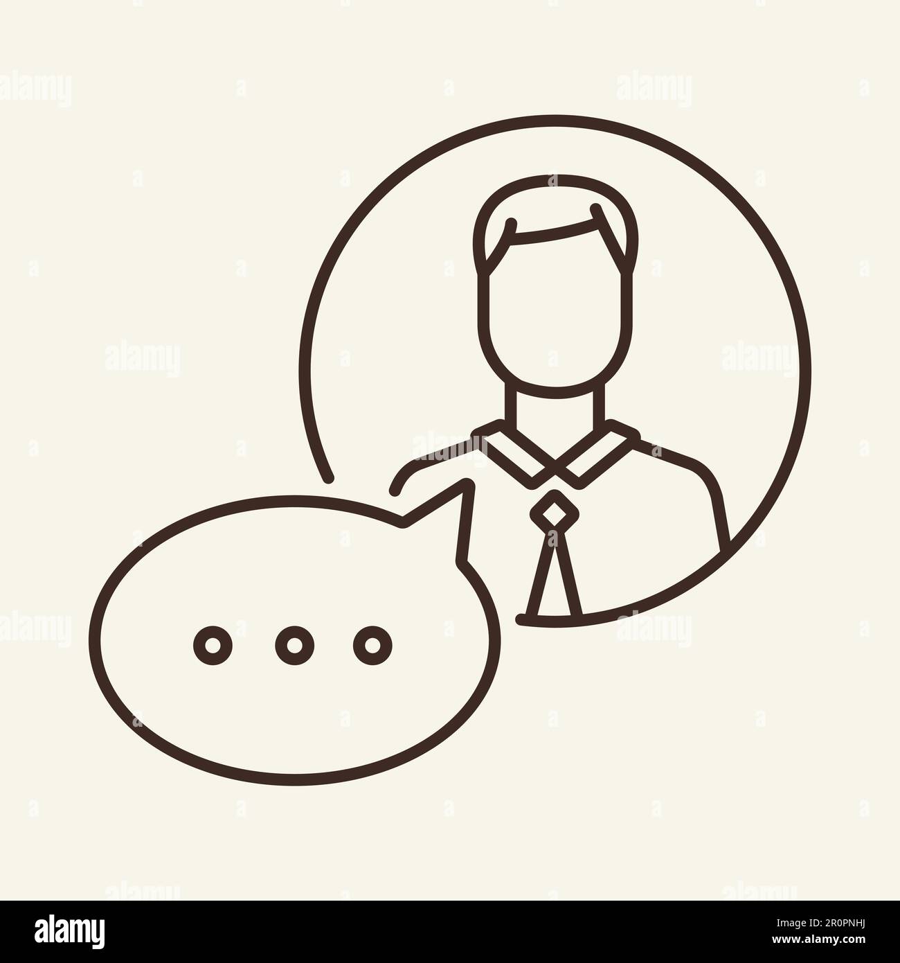 Staff chat icon outline Stock Vector Images - Alamy