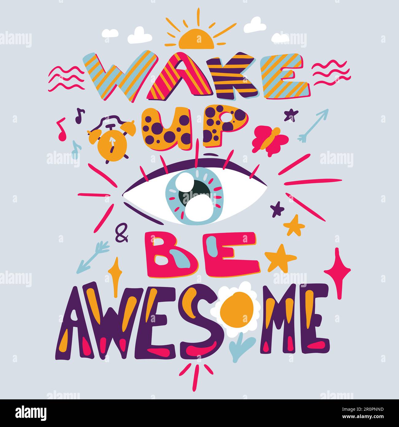 Success Secret - Wake Up and Be Awesome. Inspirational poster and print ...