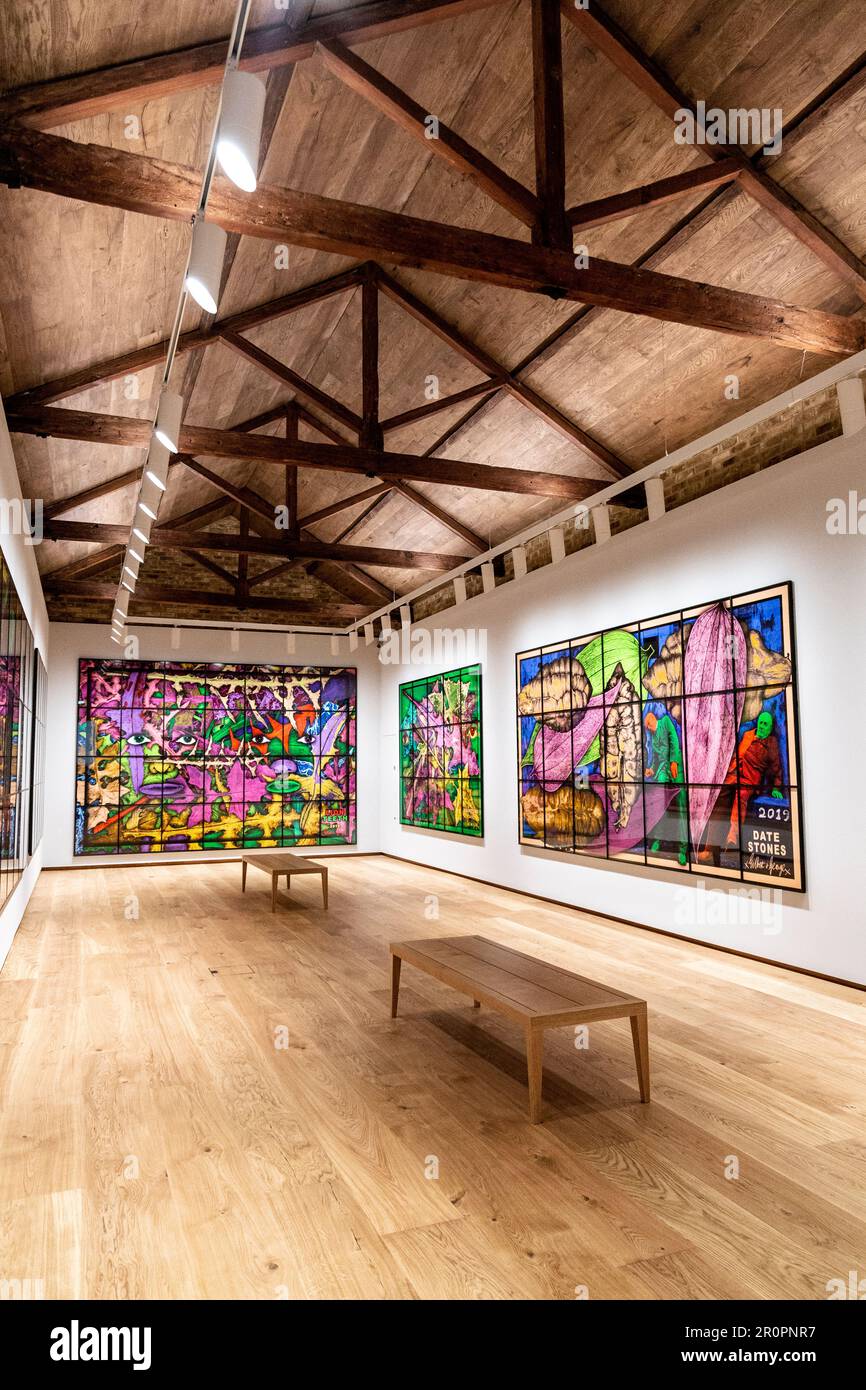 Interior fo the Gilbert & George Centre in Spitalfields near Brick Lane ...