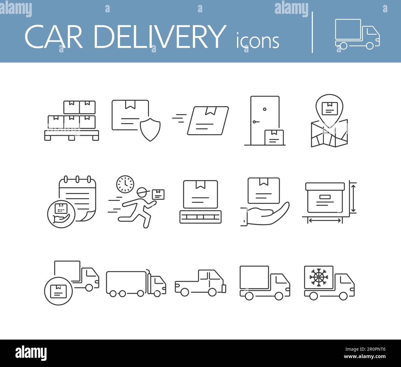 Car delivery icons Stock Vector Image & Art - Alamy