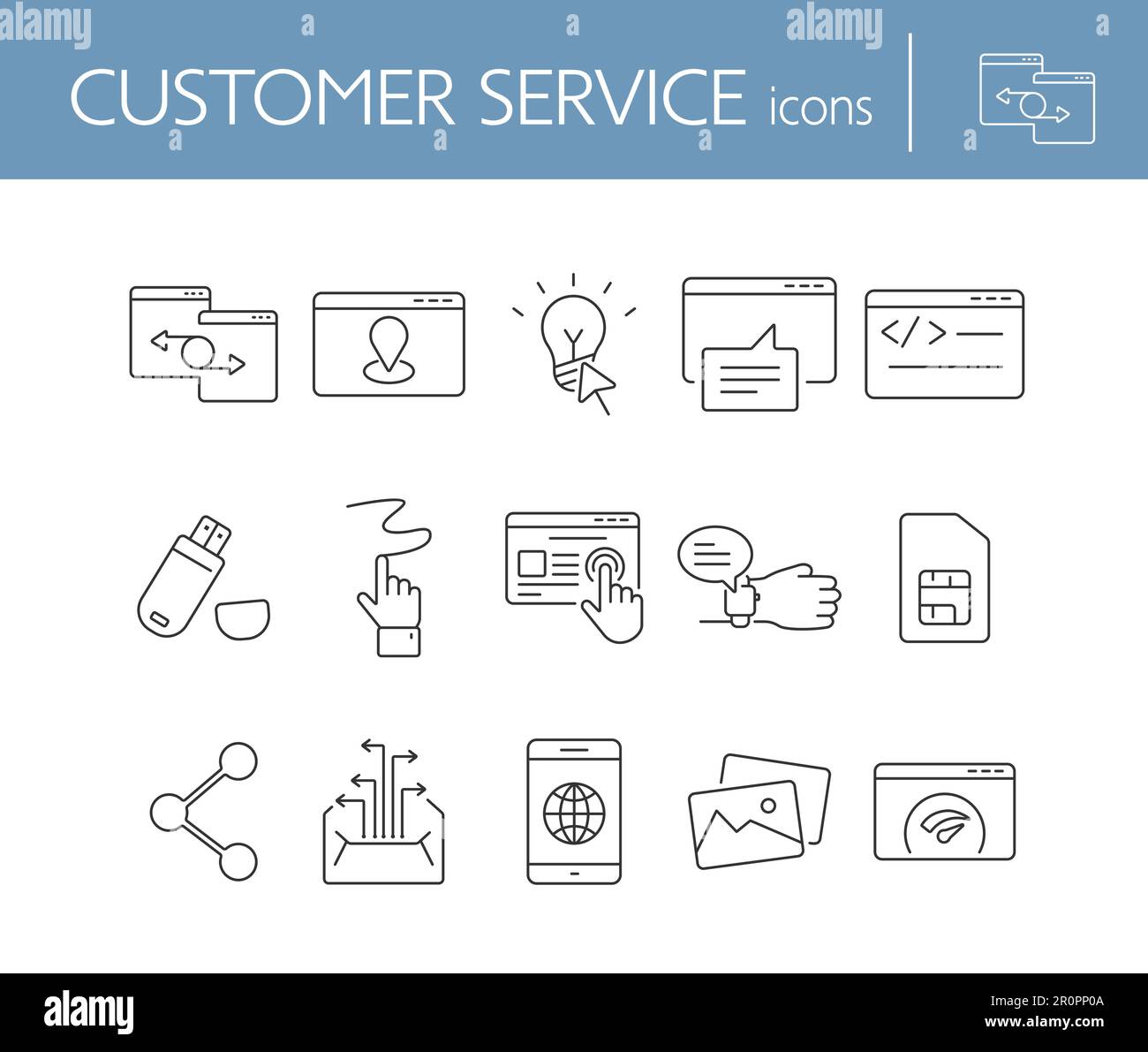 Customer service icons Stock Vector Image & Art - Alamy