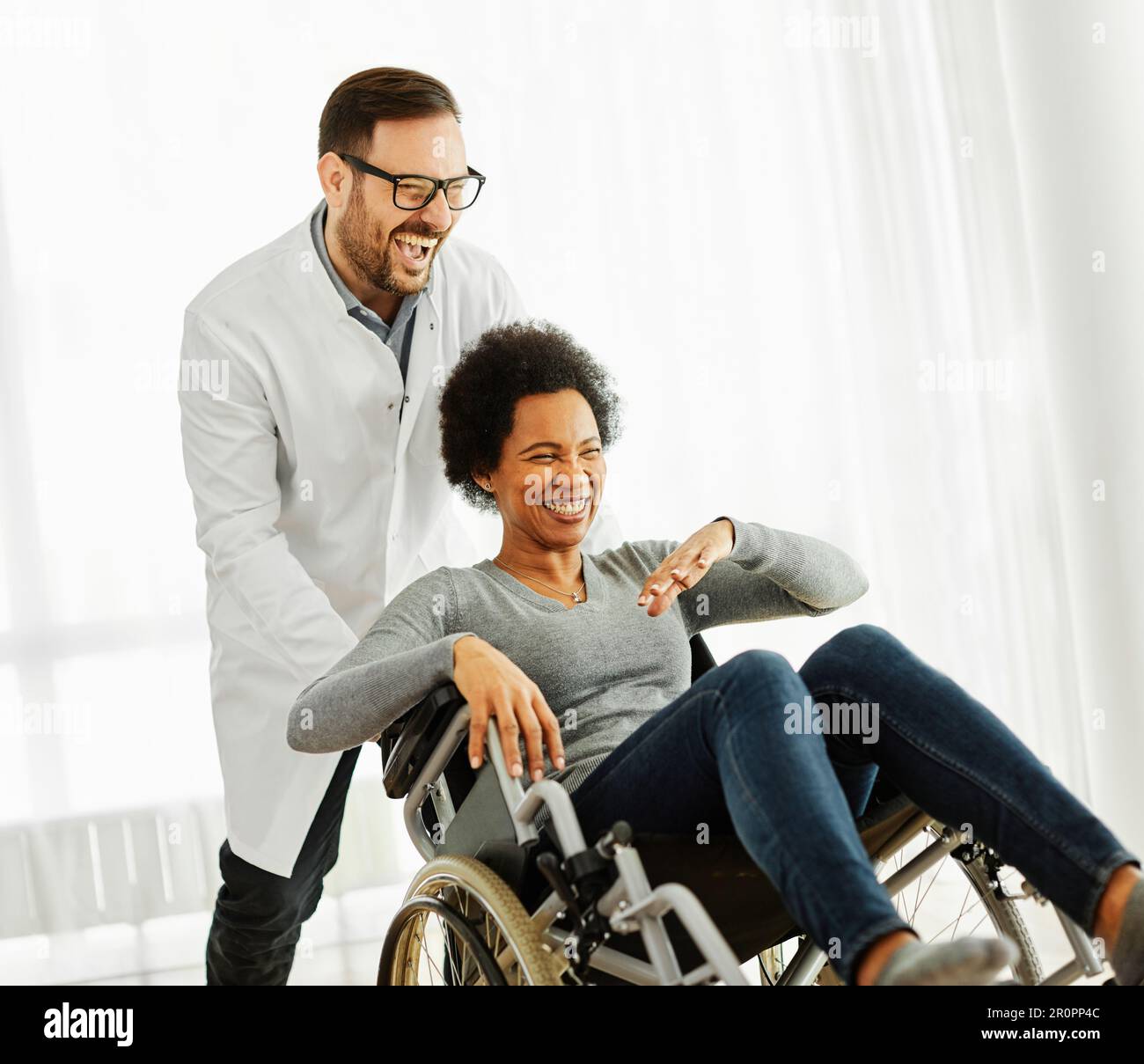 disability wheelchair doctor patient hospital medical disabled woman ...