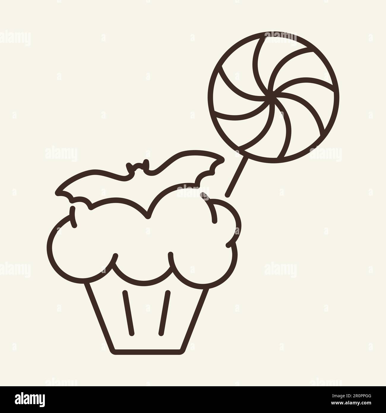 Halloween sweets vector line icon Stock Vector Image & Art - Alamy