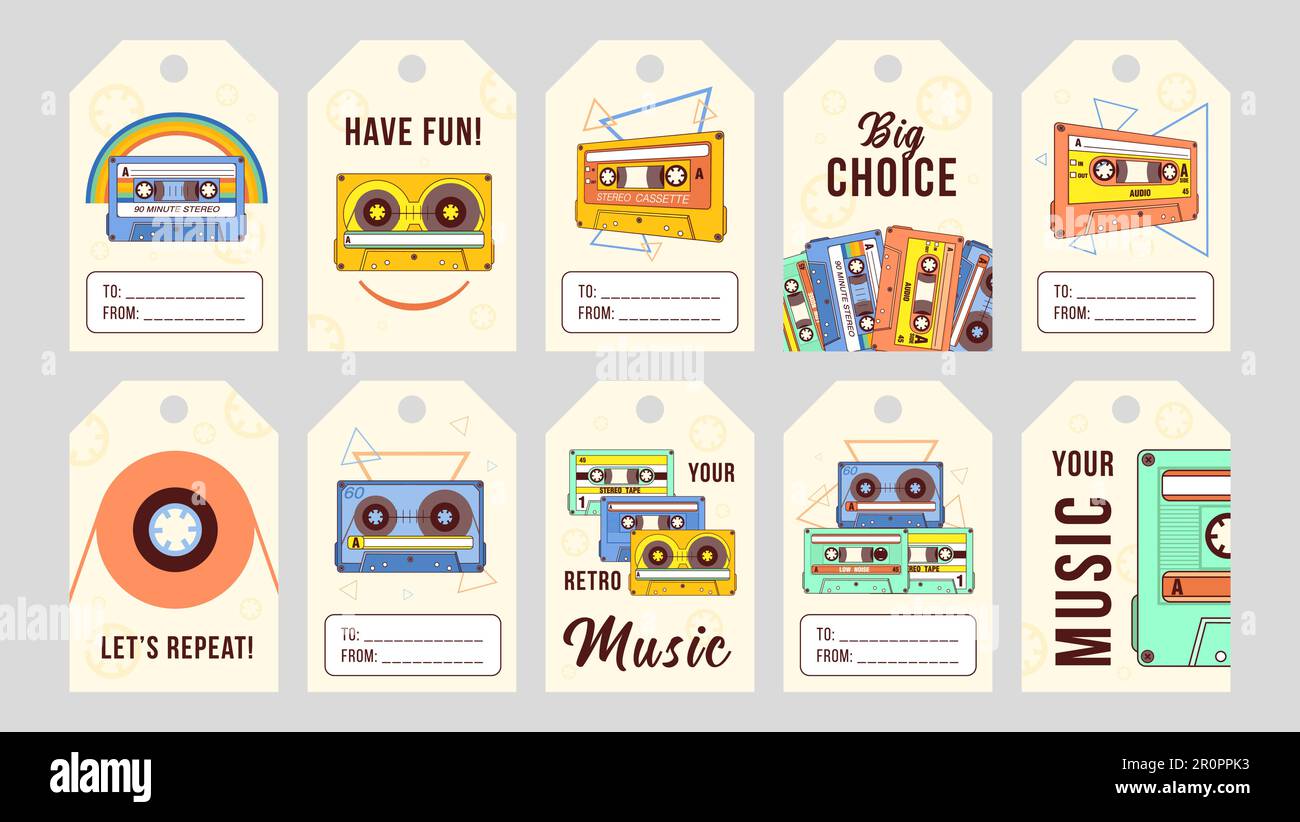 Trendy special tag designs with analogue tapes Stock Vector Image & Art ...