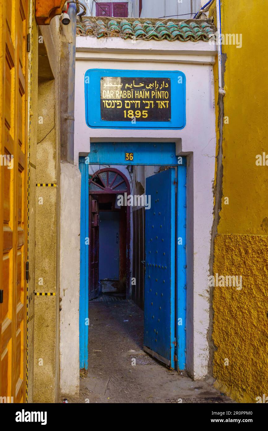 Casablanca, Morocco - March 29, 2023: View of the House of Rabbi Chaim ...