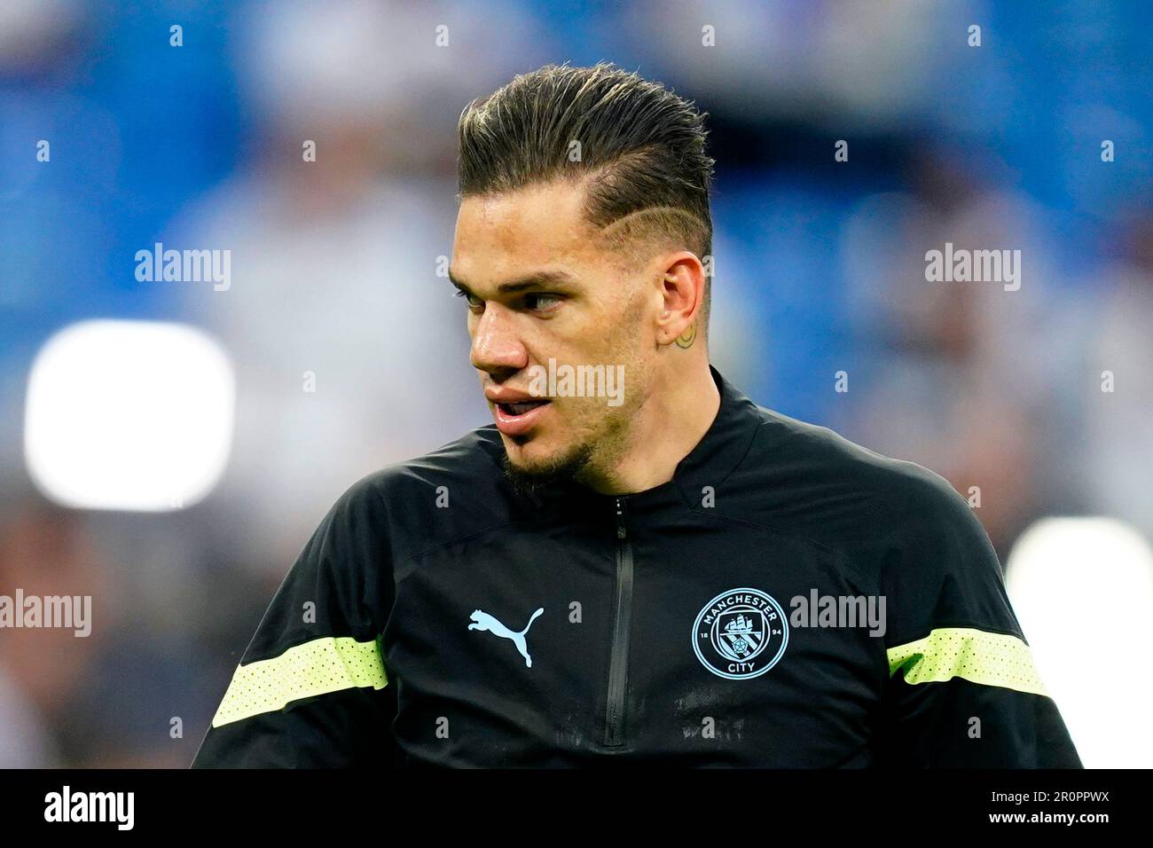 Ederson of Manchester City during the La Liga match between Real Madrid ...