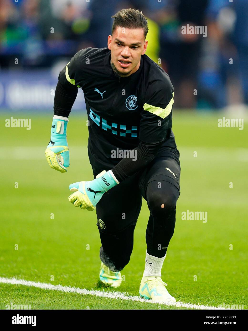 Ederson of Manchester City during the La Liga match between Real Madrid ...
