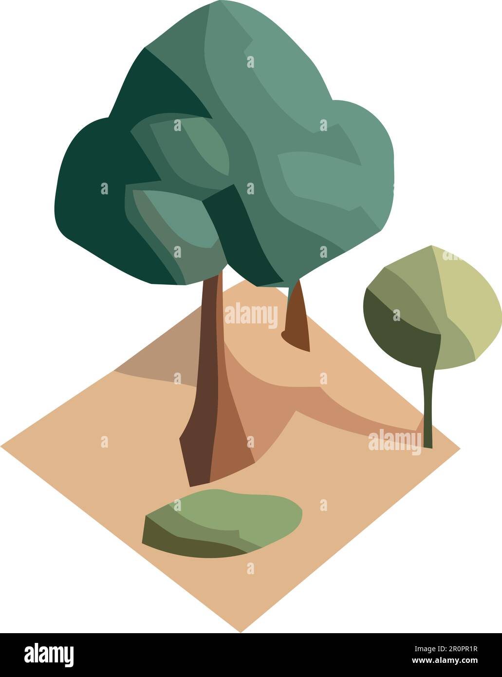 Green trees symbolize growth in nature environment Stock Vector Image ...