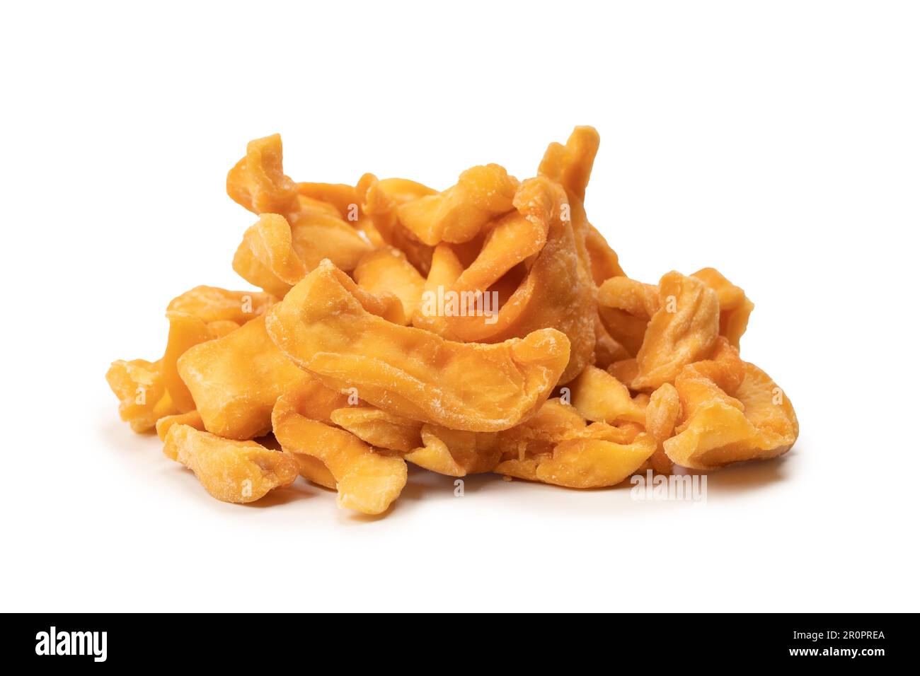 Dried melon slices isolated on a white background. Dried fruit Stock ...