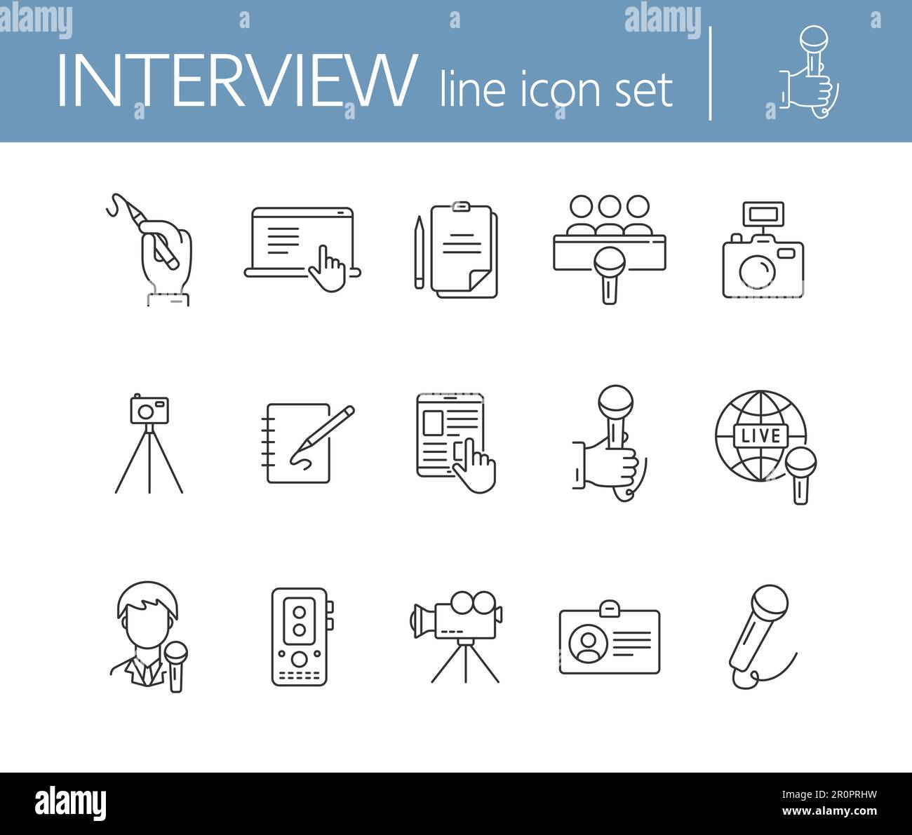 Interview with dictaphone Stock Vector Images - Alamy
