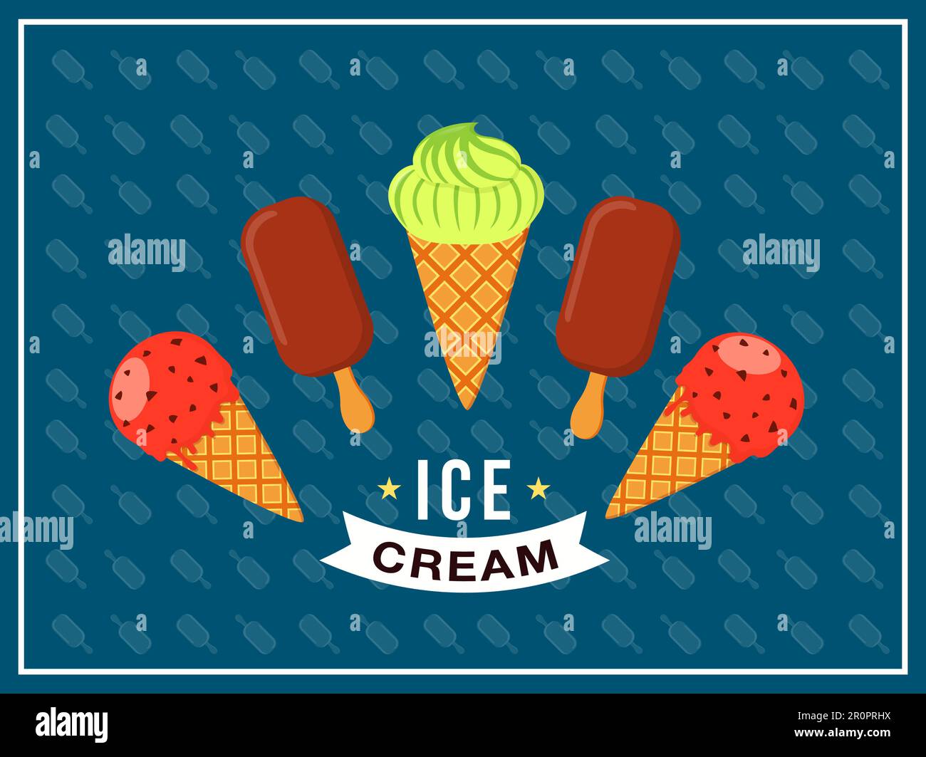 Banner ice cream bar Stock Vector Images - Alamy