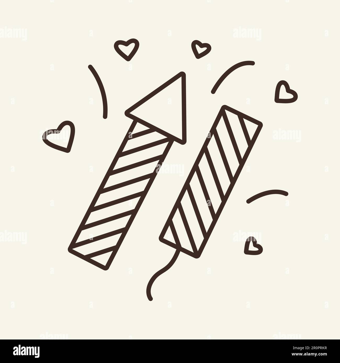 Wedding fireworks line icon Stock Vector Image & Art - Alamy
