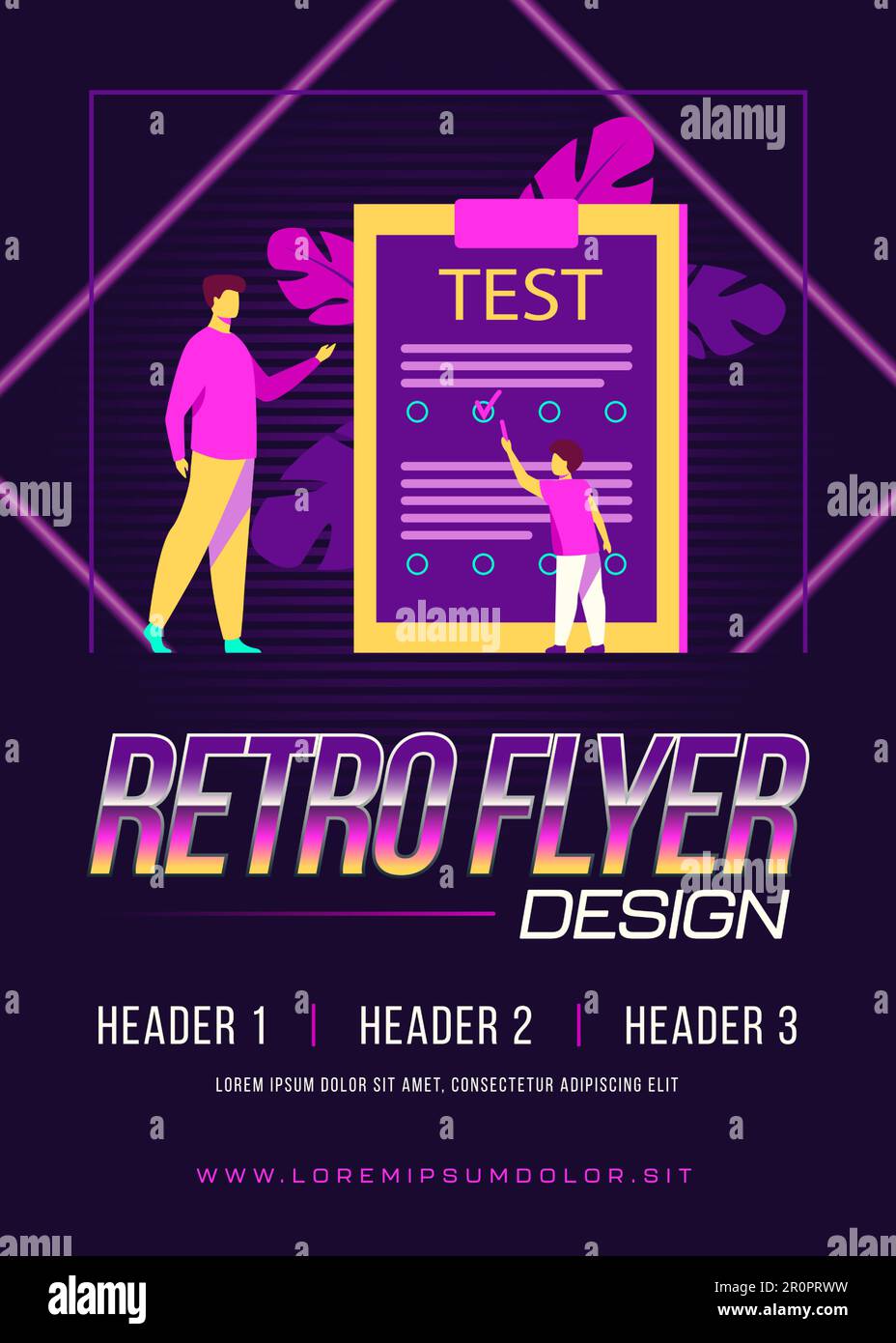 Tiny boy answering questions of test Stock Vector Image & Art - Alamy