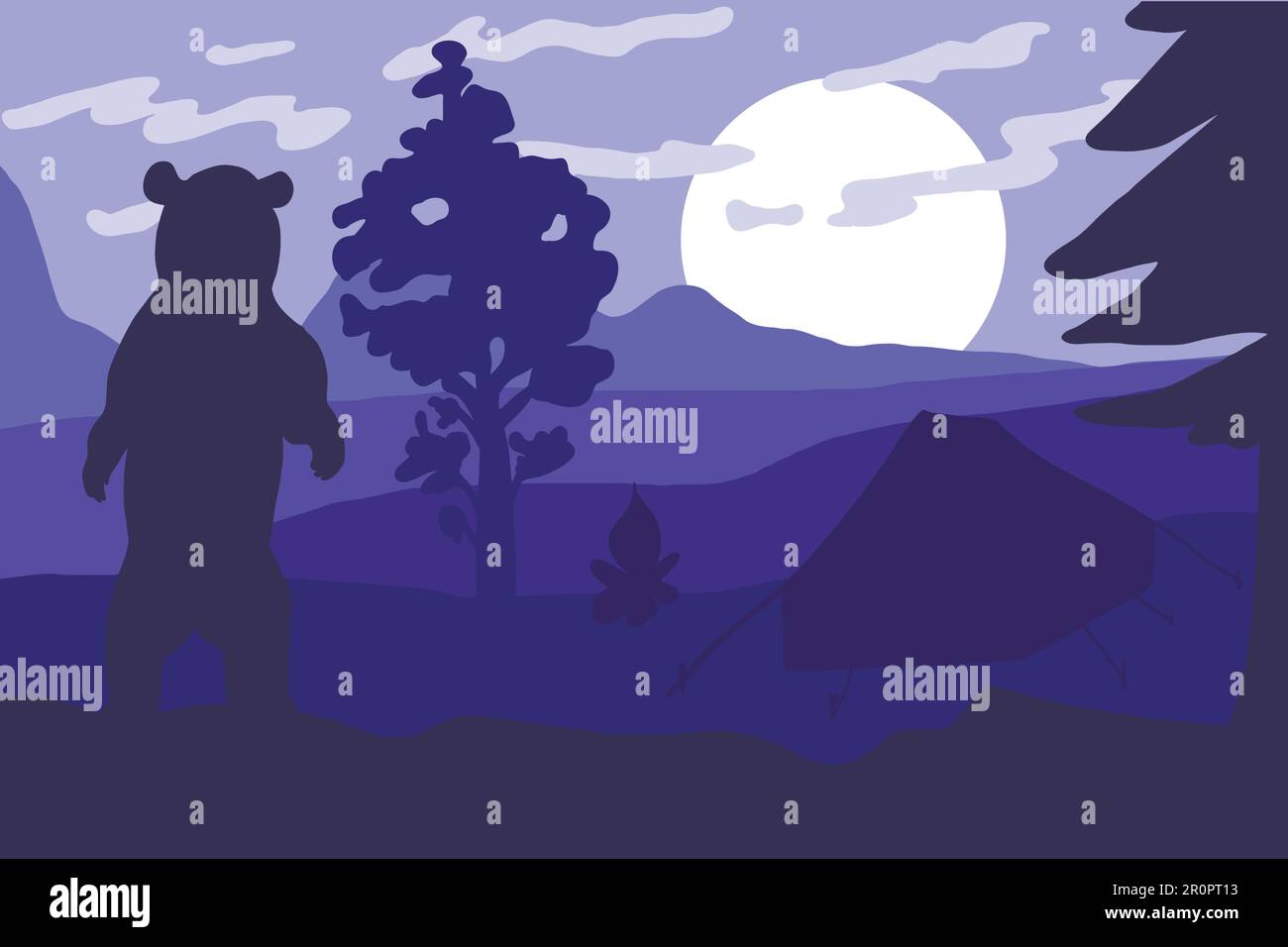 Wild country in forest Stock Vector Images - Alamy