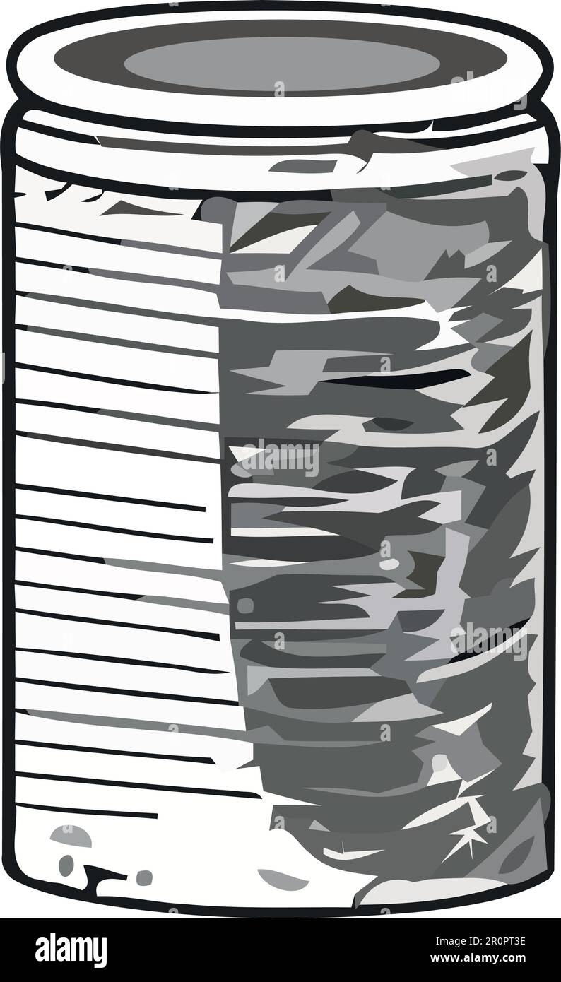 Metallic cylinder container with shiny steel lid Stock Vector Image ...