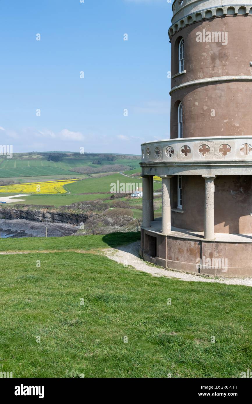Clavell Tower overlooking Kimmeridge Bay in Dorset Stock Photo - Alamy