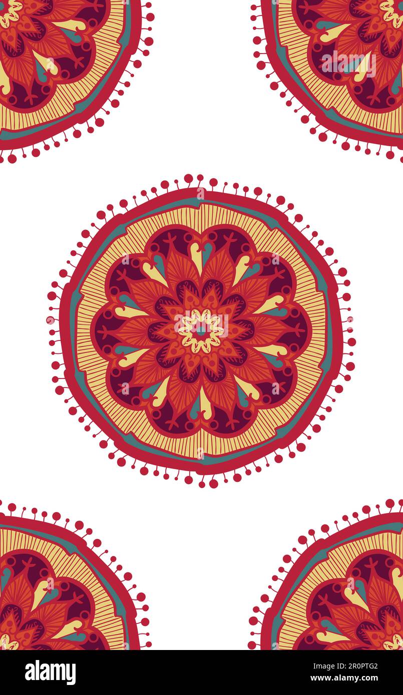 Ethnic Boho Seamless Pattern for print and wallpaper. Indian folk ...