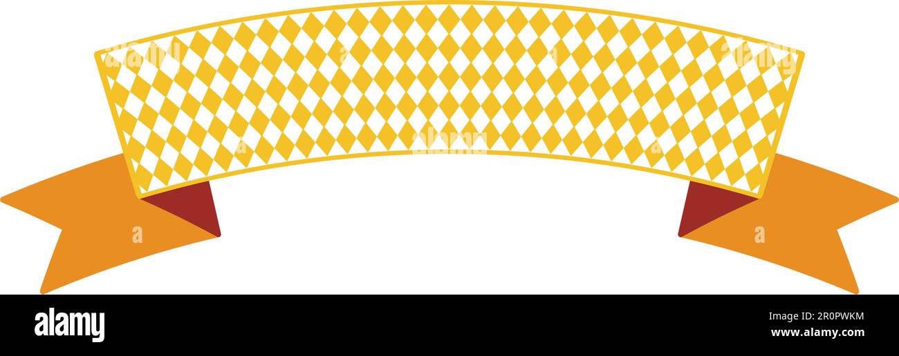 Oktoberfest simple yellow ribbon for banner and headline. Vector Stock ...