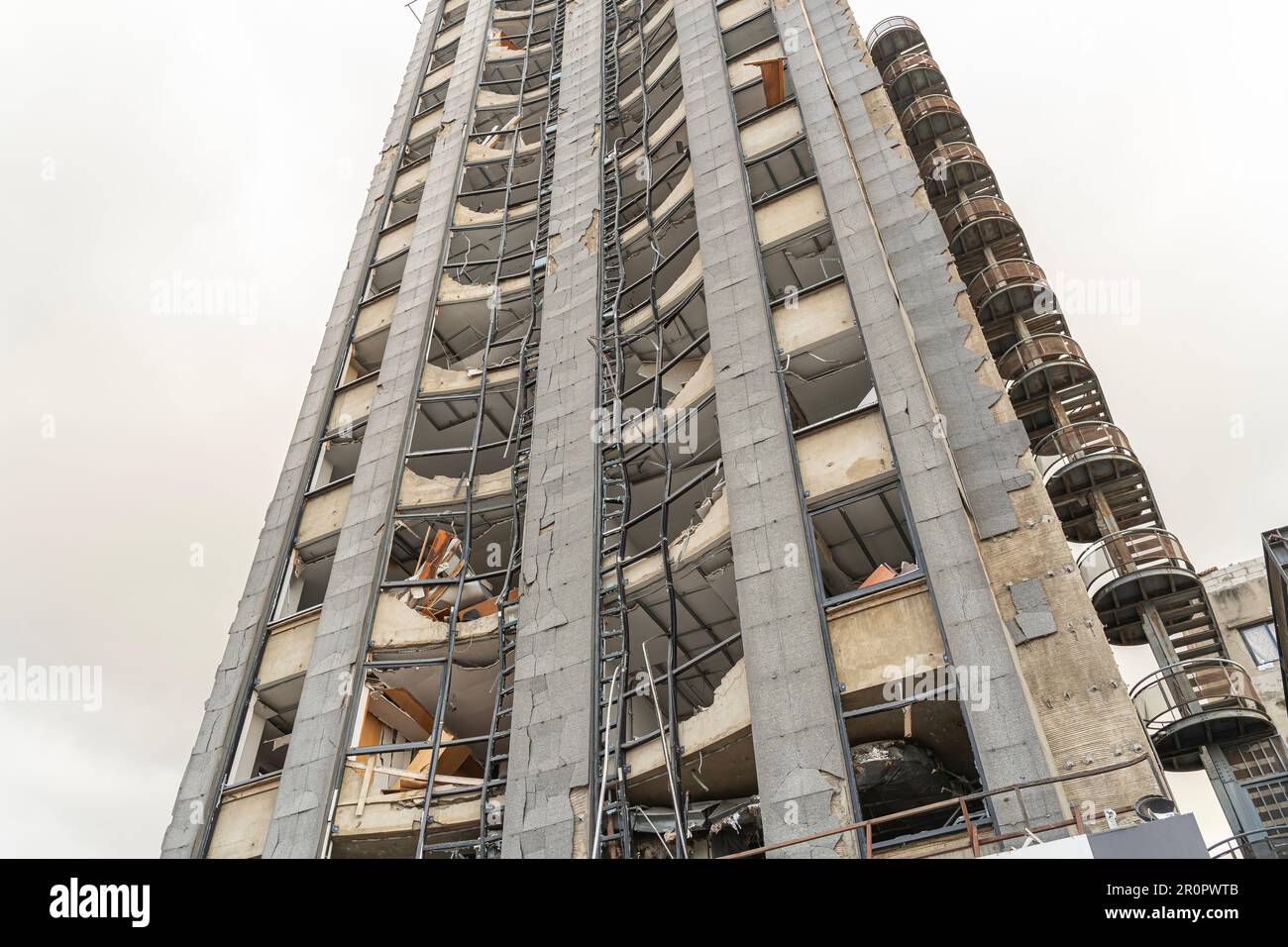 ffice building in Beirut destroyed in an explosion, Beirut, Lebanon ...