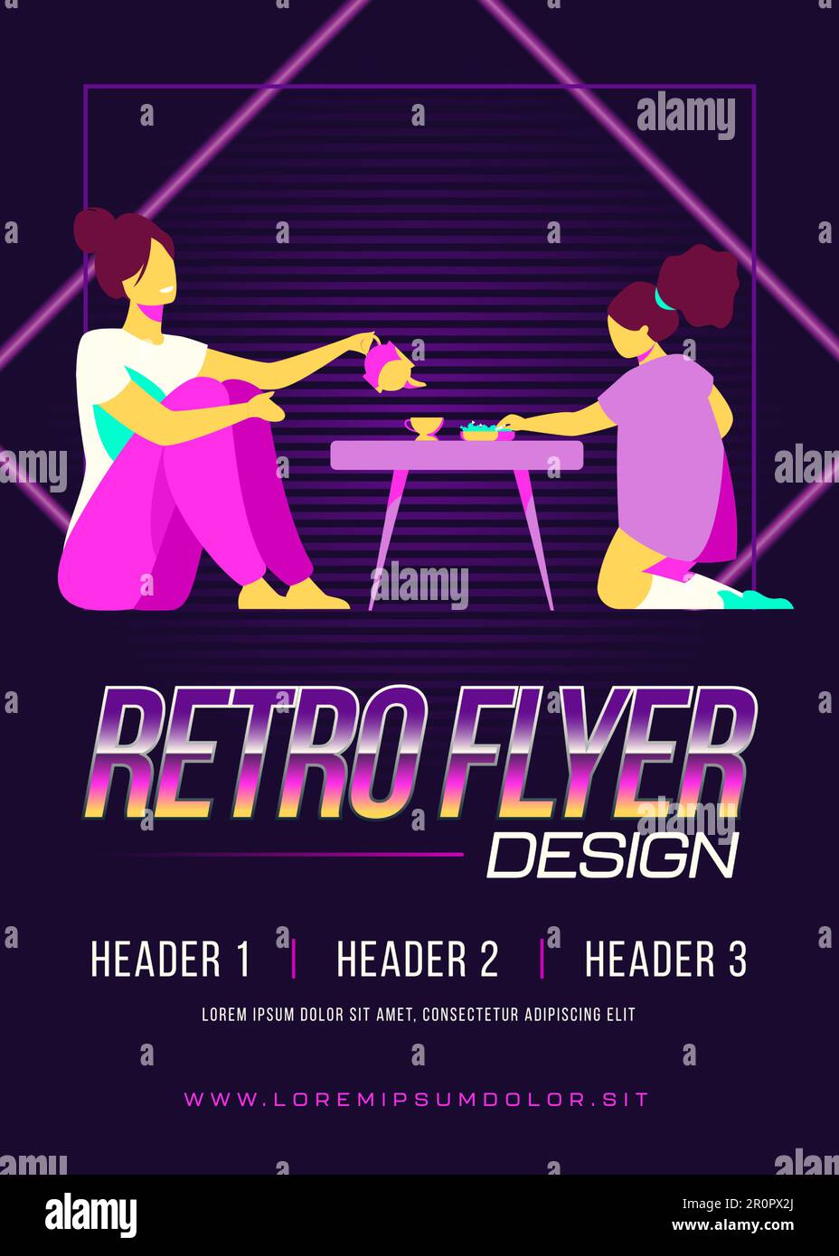 Mother daughter play game Stock Vector Images - Alamy