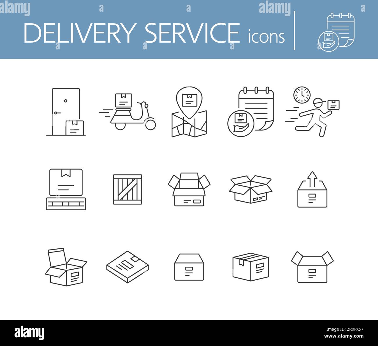 Delivery service icons Stock Vector Image & Art - Alamy