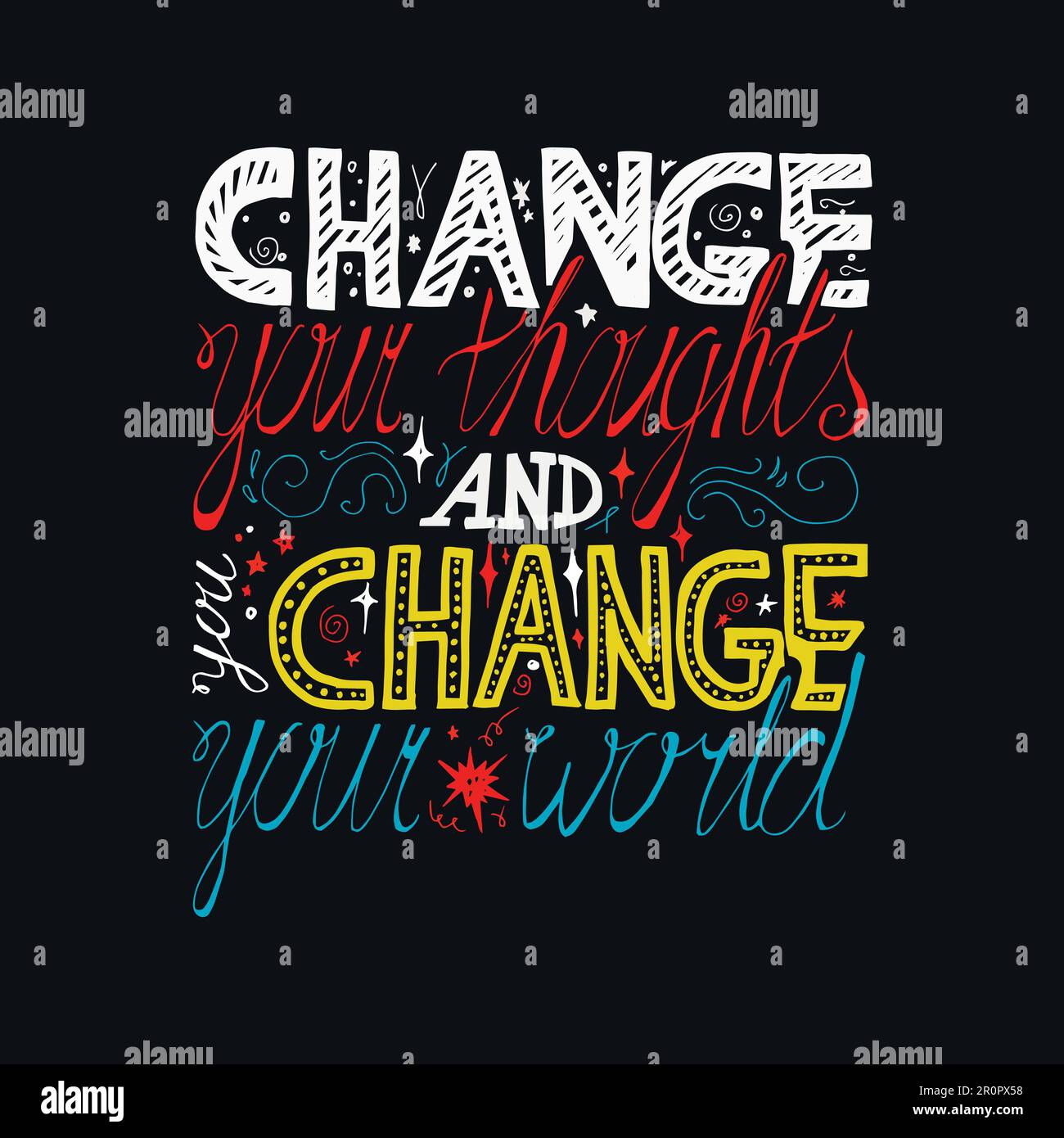 Lettering motivation poster. Quote about dream and believe for fabric ...