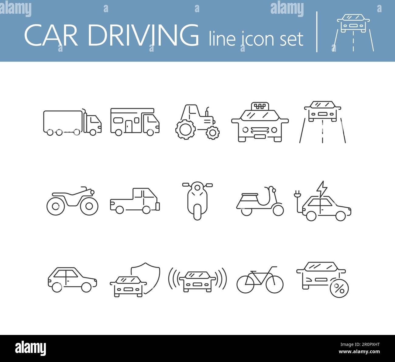 Electric pickup driving Stock Vector Images - Alamy