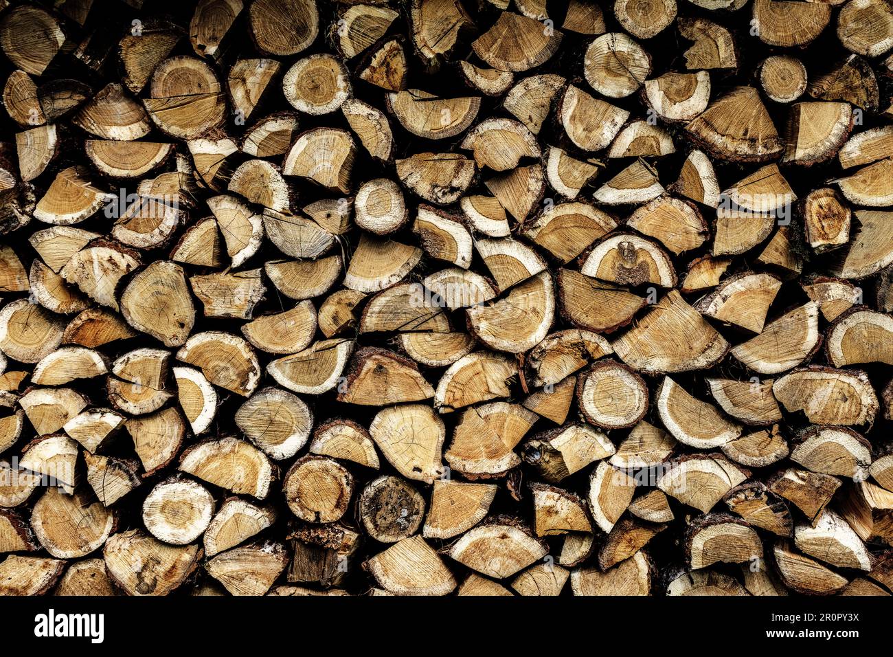 Logs, drying wood during three years before burning it. | Buches - Bois ...