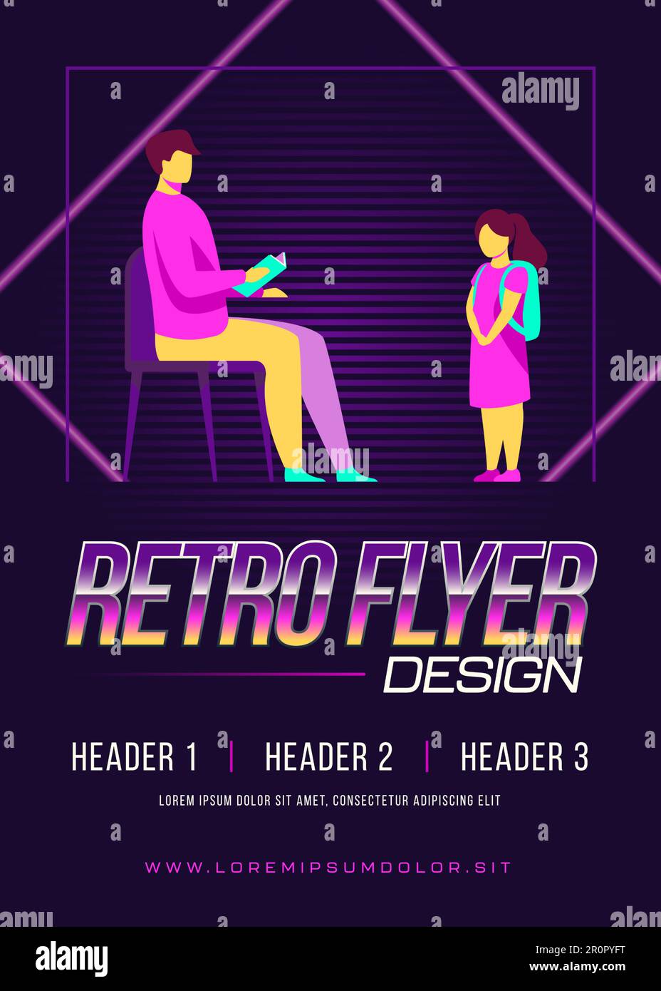 Dad checking grades of school student daughter Stock Vector Image & Art ...