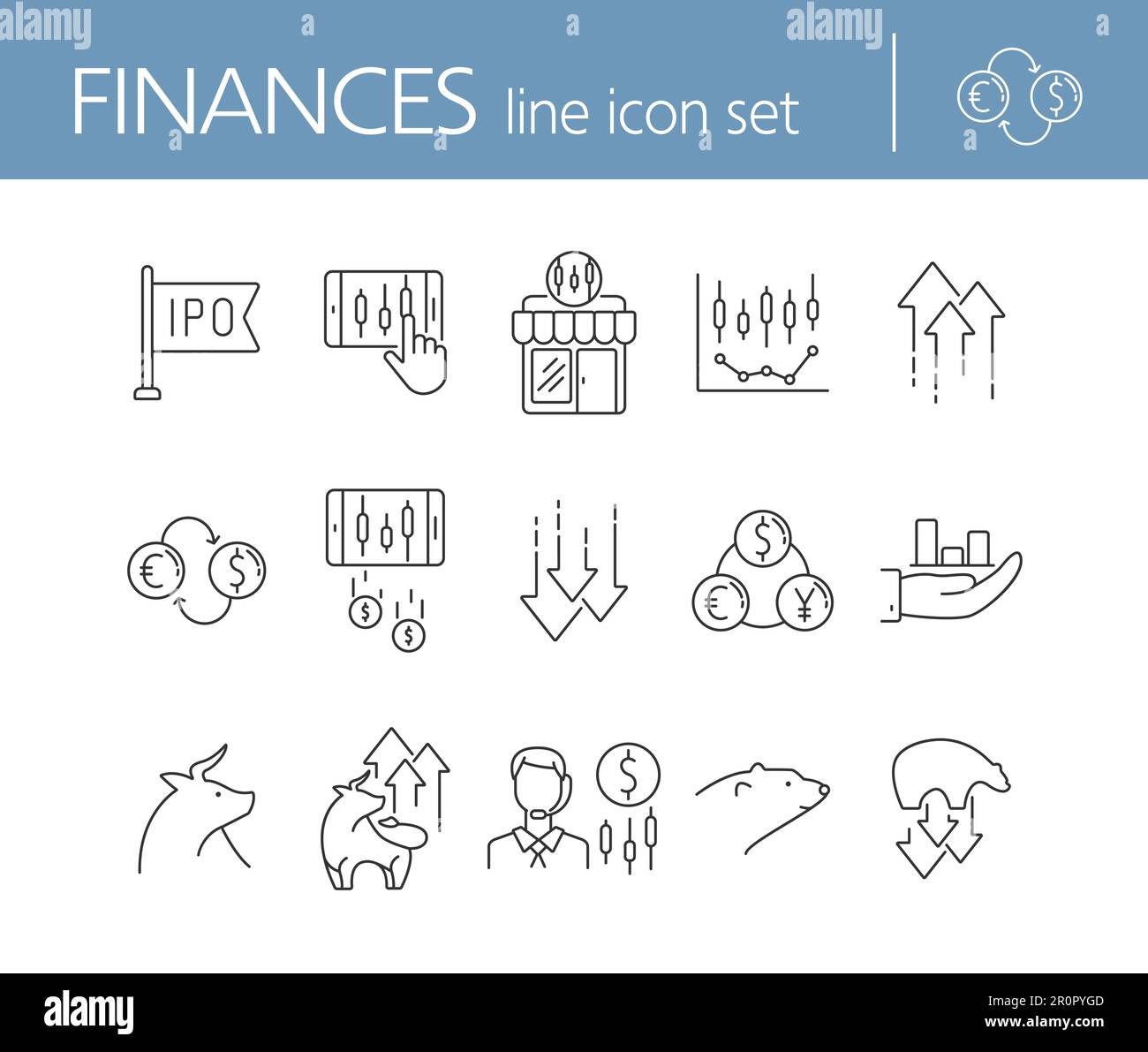 Bull and bear online Stock Vector Images - Alamy