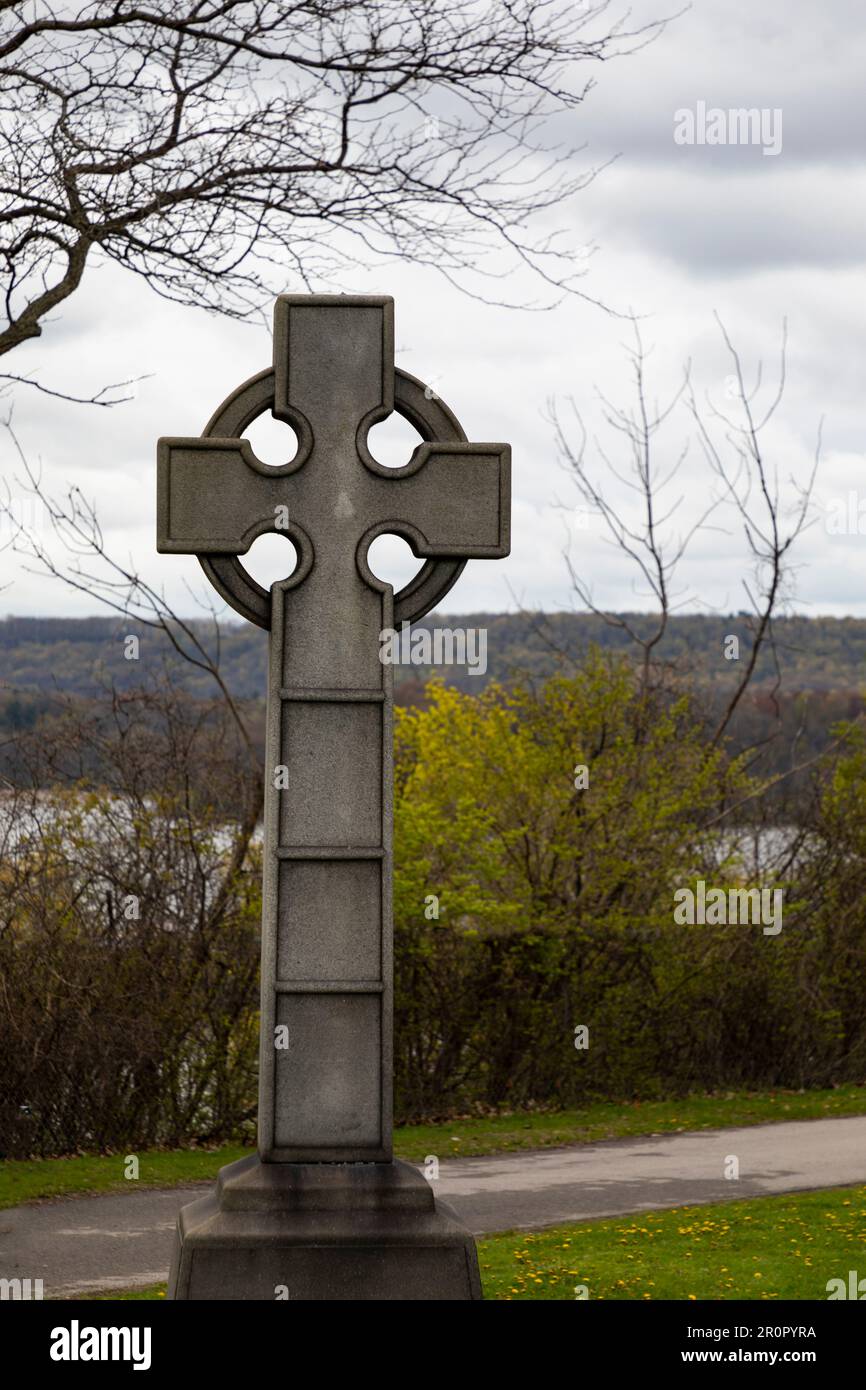 High cross of stone. Ontario Canada Stock Photo - Alamy