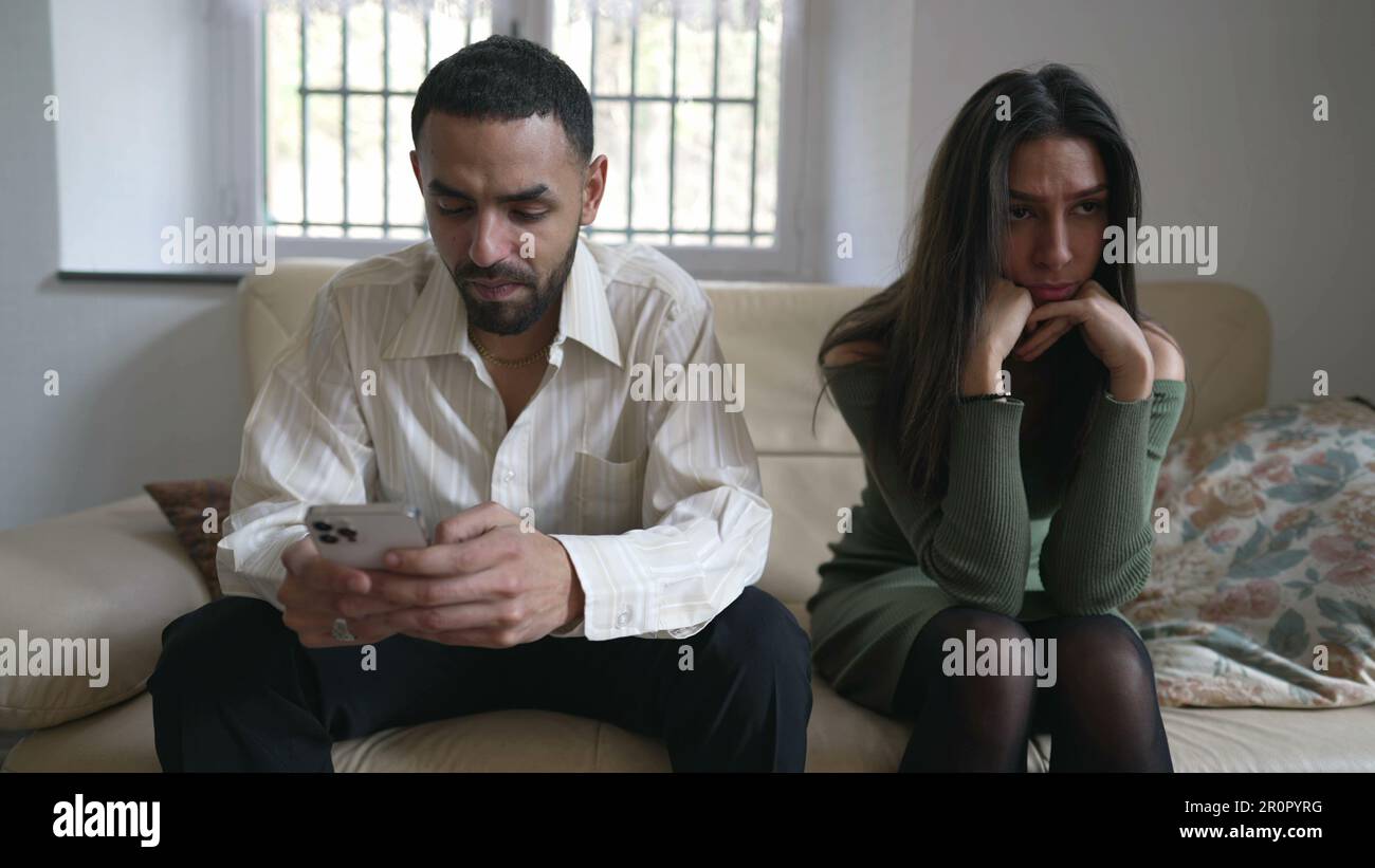 Technology Addiction in Relationships Girlfriend Feeling Ignored as ...