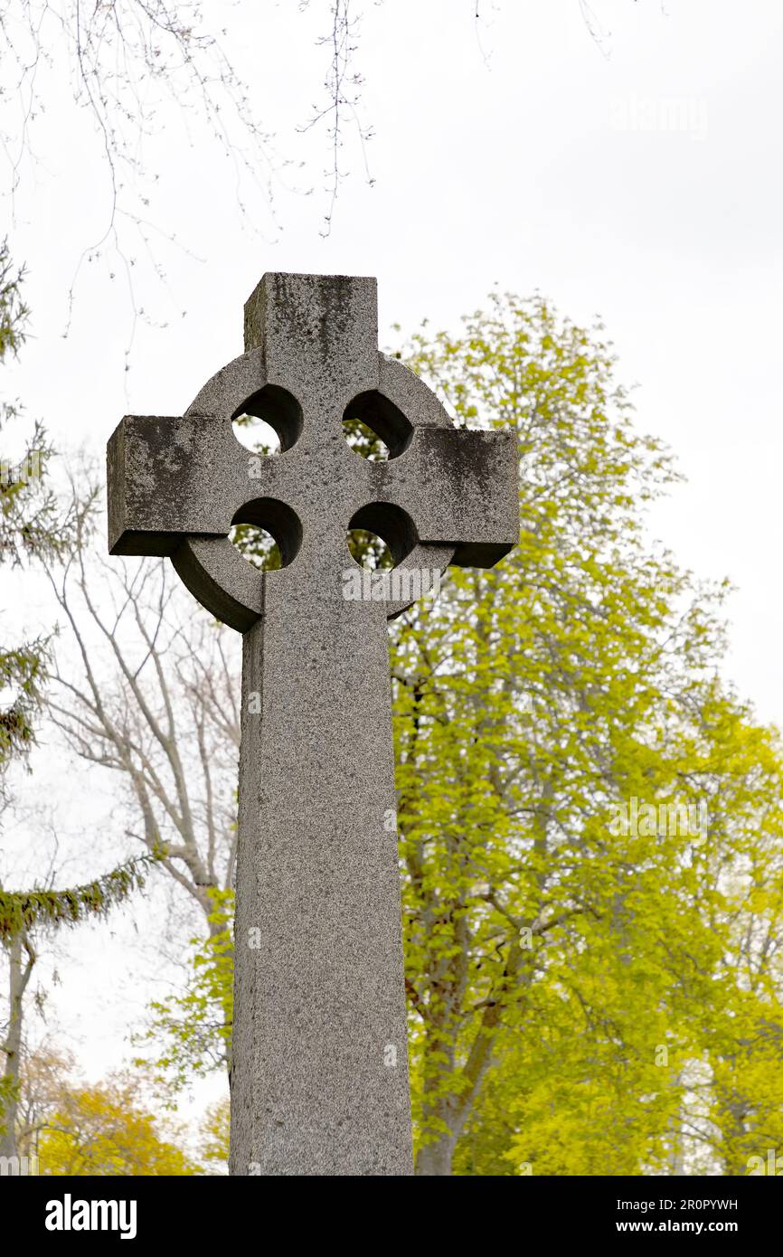 High cross of stone. Ontario Canada Stock Photo - Alamy