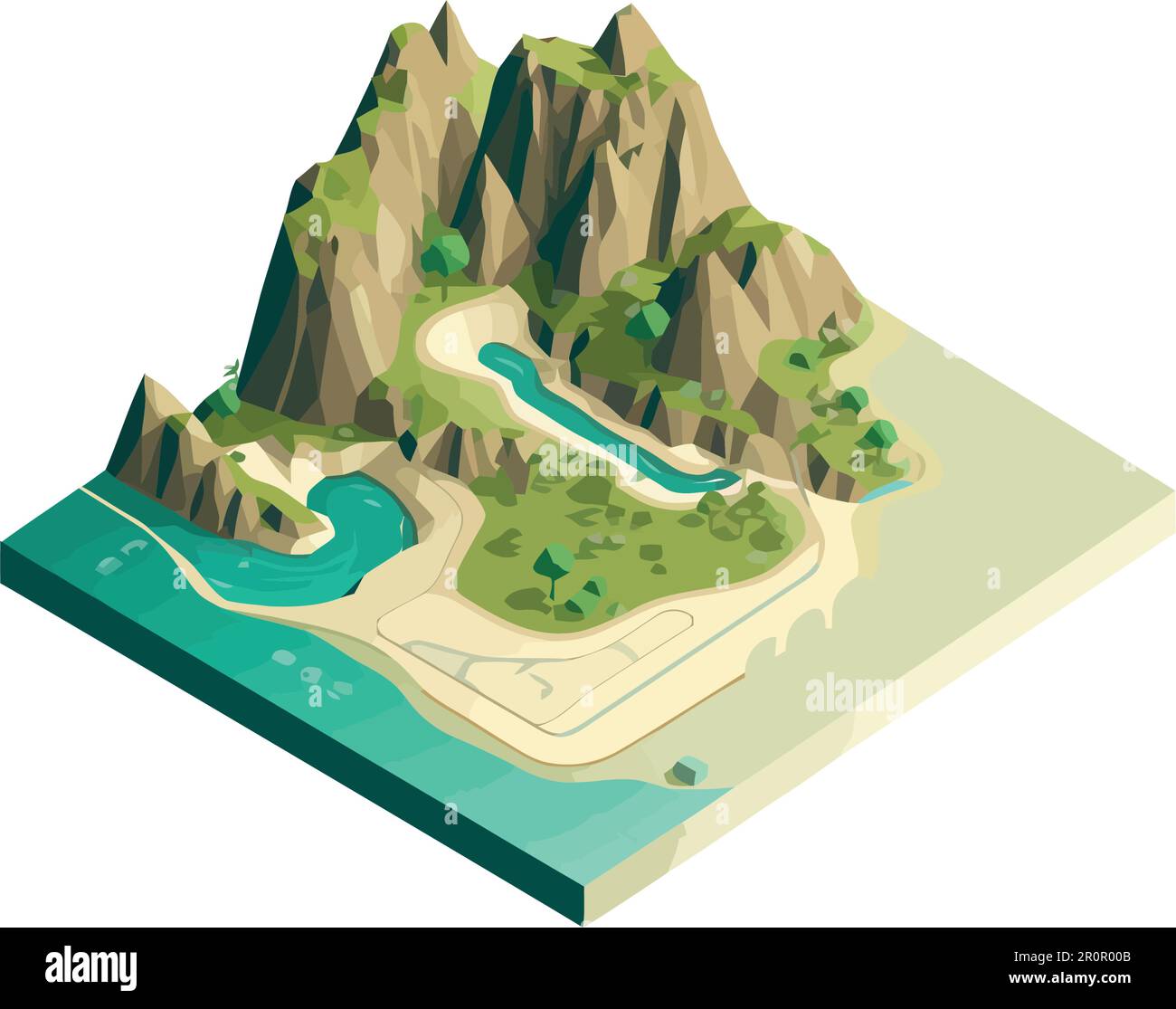 View lake in valley Cut Out Stock Images & Pictures - Alamy