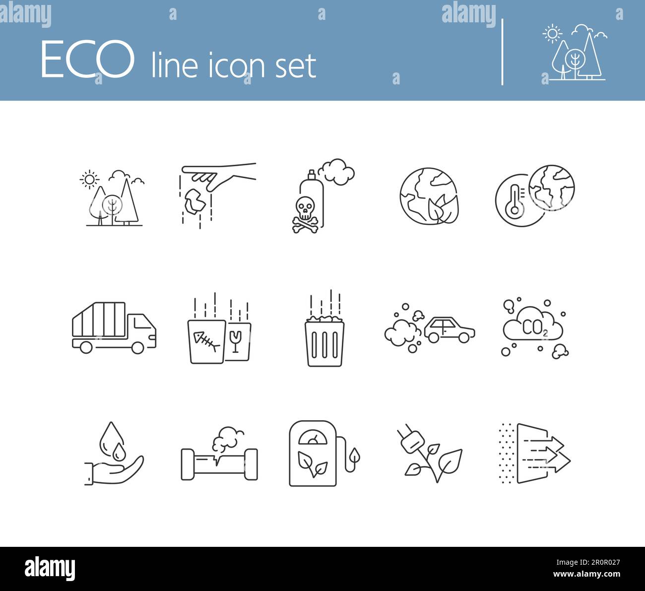 Eco line icons Stock Vector Image & Art - Alamy
